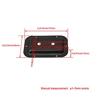 logyues 1/4" Steel Headphone Jack Plate Socket Clip for Speaker Cabinets Black