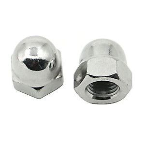 Alpha Rider 5PCS M10 Dome Acorn Cap Cover Nut 10mm x 1.25 Thread Pitch Wrench Size 16mm For Honda