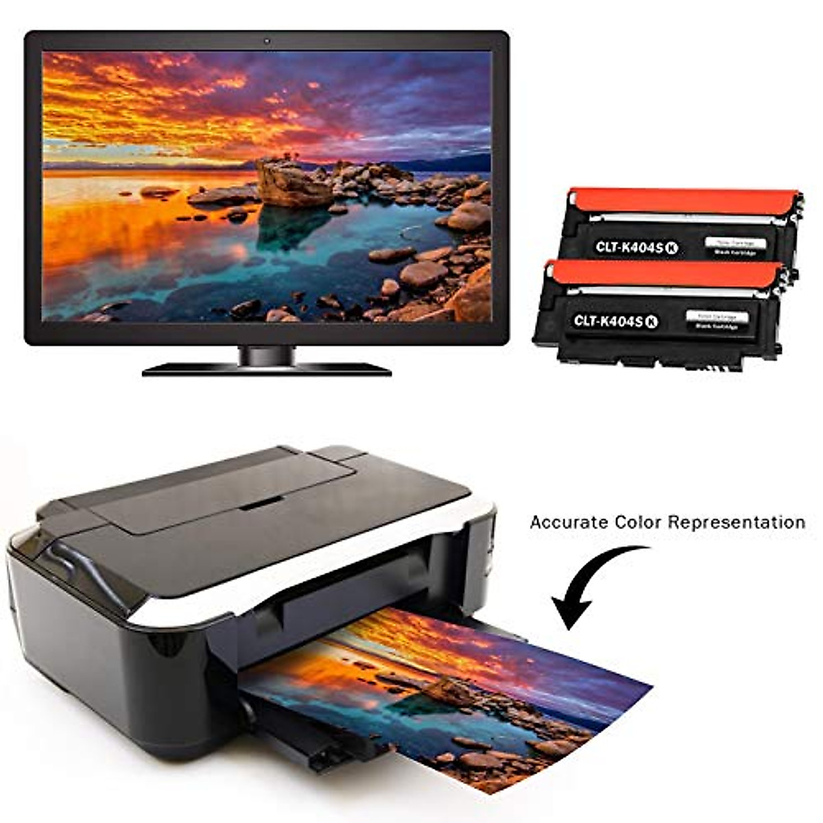 Limeink 2 Compatible Toner Cartridges Replacement for Samsung K404S 404 404s Black Toner for Samsung CLT K404S C430W Xpress c480fw Toner Cartridges Printer