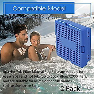Hot Tub Spa Mineral Purity for Sundance Spas, Mineral Cartridge to Clean and Clarified Spa Water Last for 4 Months Treats, Pack of 2