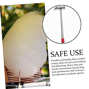 TIDTALEO marshmallow scoop cotton candy sugar scoop cotton candy floss spare parts little sugar scoop cotton candy utility scooper floss sugar salt scoop Metal Stainless steel Consumables