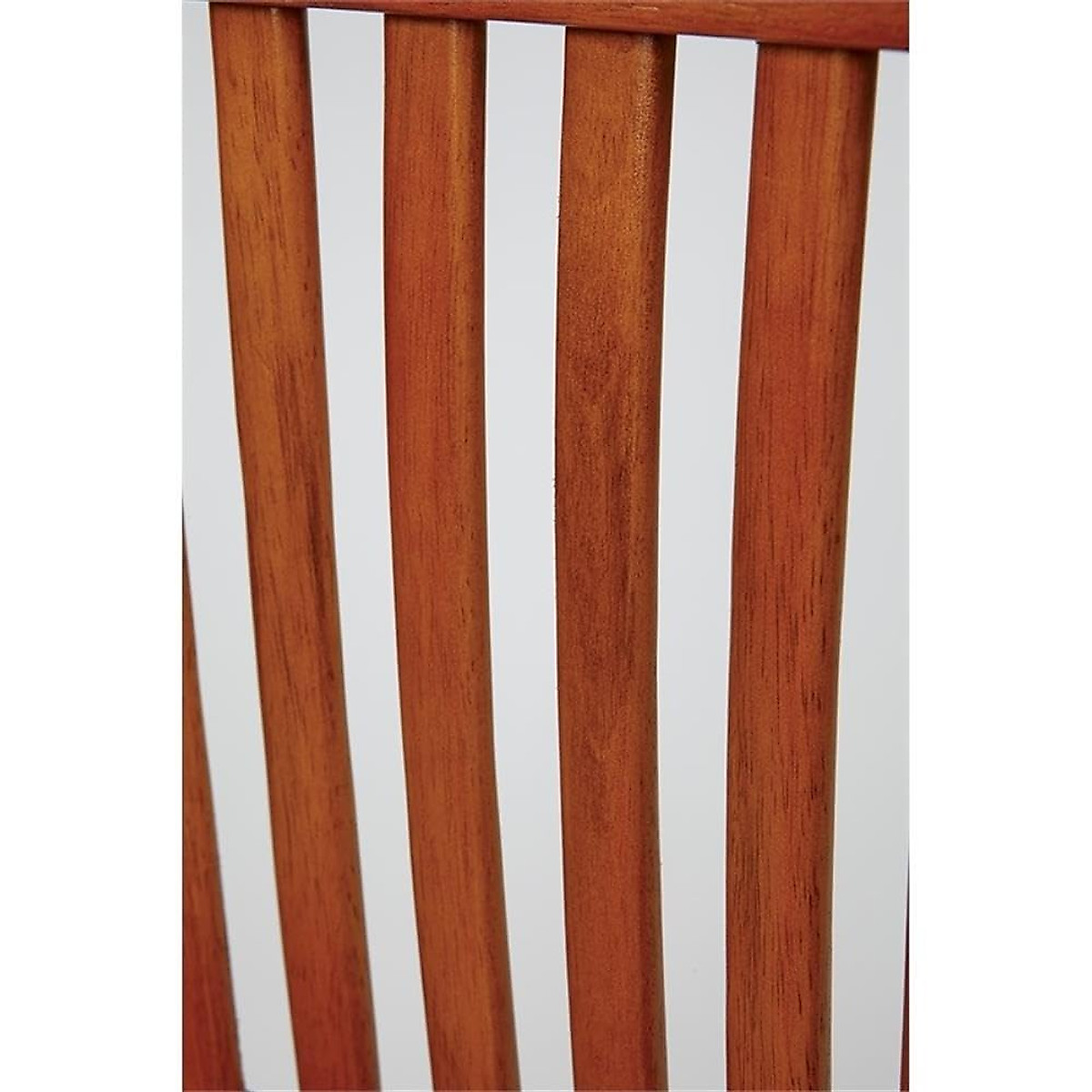 BOWERY HILL Traditional Solid Wood Armless Office Chair in Medium Brown