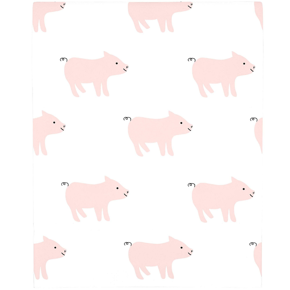 NoJo Piggy Pink and White Super Soft Mini Crib Sheet