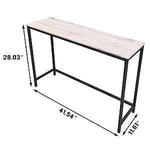 Console Table for Entryway Narrow Sofa Tables Entryway Table Rustic Narrow Entrance Console Table Front Door Console Table Accent Table for Living Room Entryway Corridor Hallway White Oak