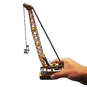 Tipmant Children Alloy Die-cast Car Model Toy Excavator Truck Digging Cable Engineering Vehicle Tower Crane Collection Gift for Kids Scale: 1:87