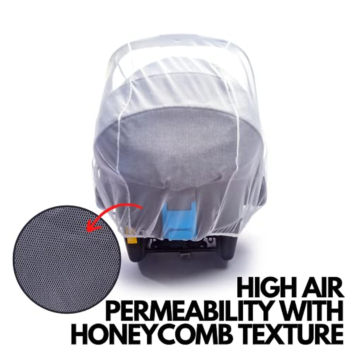 Baby Mosquito Net for Strollers, Mosquito Netting for Baby Strollers, Bassinets, Car Seats, Cradles, Playyards, and Mini Cribs. Durable and Breathable Mesh Protection