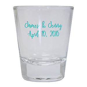 Customizable Round Shot Glass Personalized with Custom Text