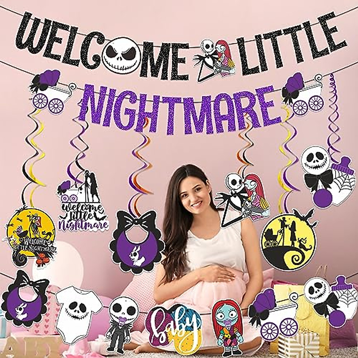 Enchanting Nightmare Before Christmas Baby Shower Decor