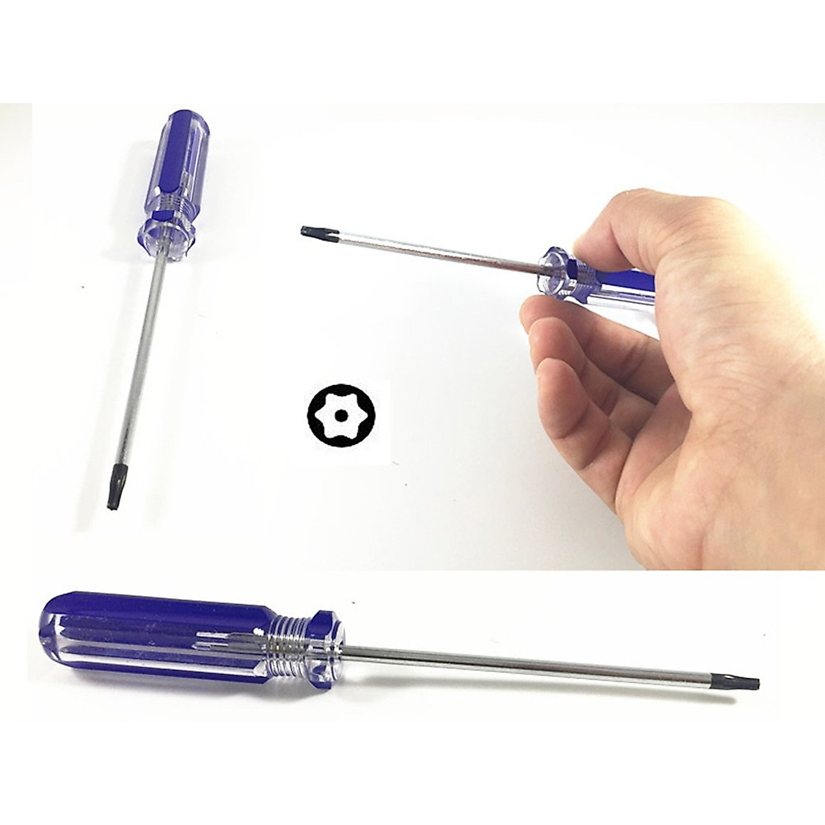 2 x T8 Tamper Proof Screwdriver Security Torx Driver for Xbox one, Xbox 360 and PS3 Slim Controller