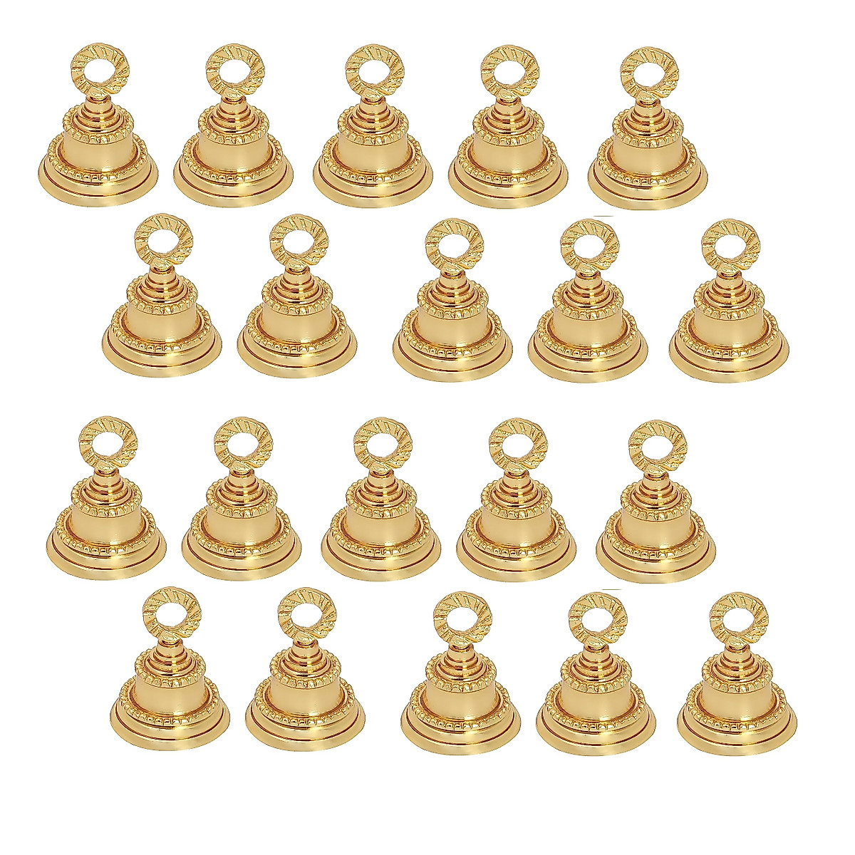 HANDTECHINDIA Set of Brass Plain 2 '' Bells Christmas Decoration Jingle Bell Sleigh Bell Jingle Bell Crafts Christmas décor Home décor Elephant décor Bells Musical Instrument Accessory. (20)