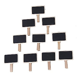 BESPORTBLE 10pcs Blank Chalkboard Sign Emblems Table Numbers Blackboard Table Number Plaque Mini Chalkboard Signs Chalkboard for Table Place Cards lackboard Blank Signs Bamboo Wedding Buffet