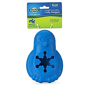 PetSafe BB-Penguin-ML Chilly Penguin Treat Holding Dog Toy, Medium/Large, for Large Breeds