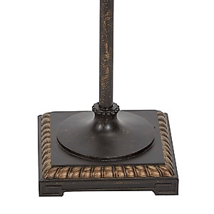 Decor Therapy Traditional Resin Floor Lamp with Bell Shade, Golden Bronze