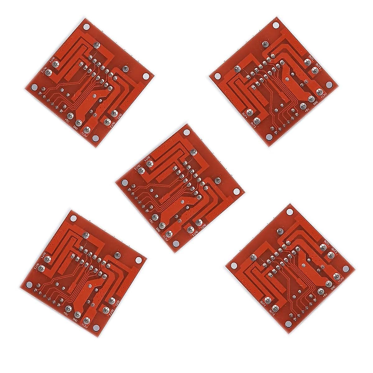 Kiro&Seeu 5PCS L298N Motor Drive Controller Board Module Dual H Bridge DC Stepper Motor Compatible with Ar-duino Electric Projects Smart Car UNO MEGA R3 Mega2560 (298N-MD-5pcs)