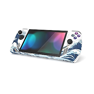 PlayVital Skins for ROG Ally Handheld Gaming Console - The Great Wave Off Kanagawa Wrap Cover Decal Sticker for ROG Ally Accessories, 2 Pack