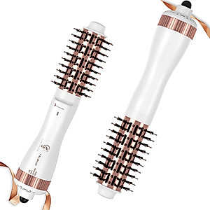 Hair Trends 1.5 Inch Barrel Round Brush Blow Dryer, Negative Ionic One Step Volumizer Dryer, 4-in-1 Hot air Brush-2.8 Inch Barrel Plus The Bristles