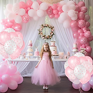 Juome 32 Pcs Pink Bow Balloons Party Decorations - Coquette Bows Birthday Decorations, Bow Theme Decor for Girls Birthday, Bachelorette Decorations, Bridal Engagement Decor, Baby Shower Decoration