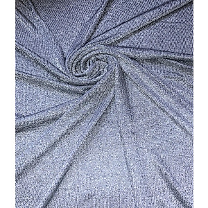 Keily & Megan Inc, 60" Wide Stretch Vintage Chainmail Medieval Era Armour LARP Cosplay Faux Metallic Chainmail Fabric by The Yard (Silver, 1 Yard)