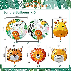 Safari Birthday Party Supplies Jungle Foil Balloon for Safari Jungle Theme Birthday Decorations