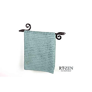 RTZEN Wrought Iron Bathroom Accessories Set, Decorative Hand Towel Bar and Body Towel Bar Hanger