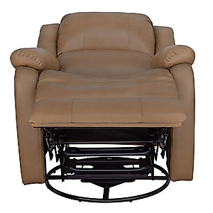 RecPro Set of 2 Charles Collection | 30" Swivel Glider RV Recliner | RV Living Room (Slideout) Chair | RV Furniture | Glider Chair | Toffee