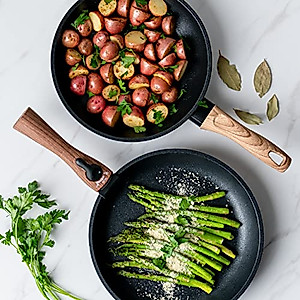 IRIS USA 10 Inch Non-Stick Frying Pan, Skillet with MEGASTONE™ Coating for Healthy Cooking, Everyday Cookware, PFOA Free