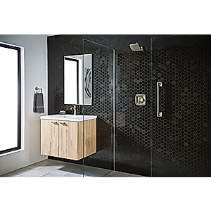 Moen Voss Collection Brushed Nickel Bathroom Hand Towel Ring, Wall Mounted Open Towel Ring, YB5186BN 11.61 x 2.83 x 6.81 inches