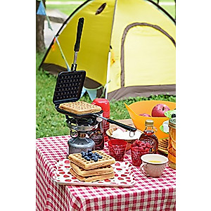 Yoshikawa SJ2275 Waffle Maker, Single, Fluorine Treatment, For Gas Stoves, Black, 13.6 x 5.6 x 1.3 inches (34.5 x 14.3 x 3.2 cm)