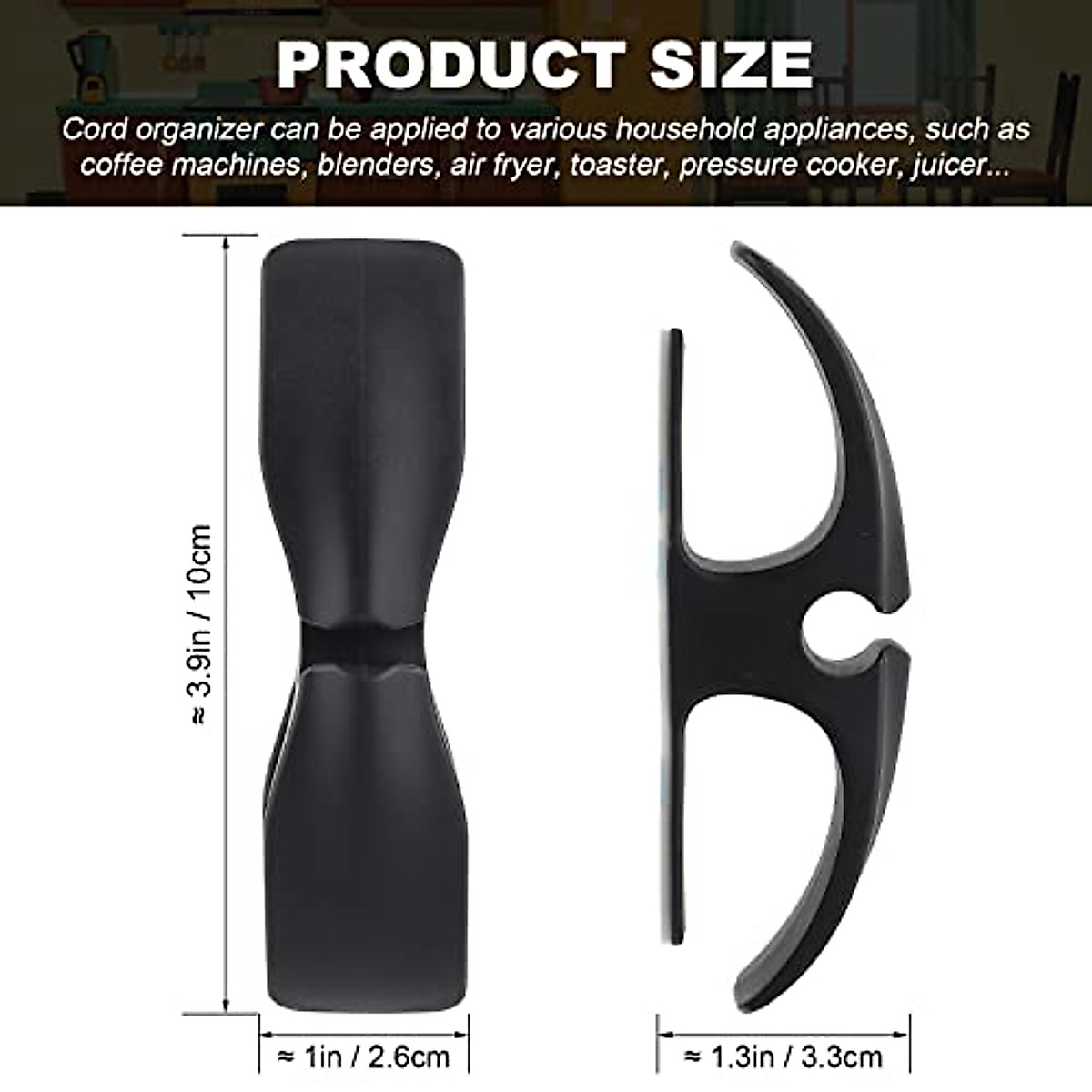 Cord Organizer for Appliances, 11 Pack Cord Wrapper for Appliances, Kitchen Appliance Cord Organizer Holder for Storage Home Appliances Cord Hider (11 Pack)