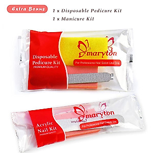 MARYTON Clear Box Storage Case for Organizing Professional Pedicure Manicure Kit and Nail Supplies, Plastic Box Nail Art Kits Tools Organizer, 4-Count