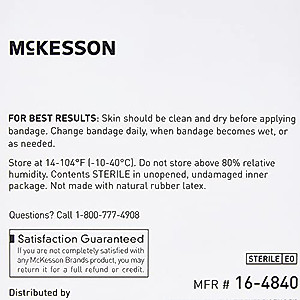 McKesson Adhesive Bandage Transparent Strip, Sterile, Silicone Adhesive, 1 in x 3 in, 10 Count, 1 Pack