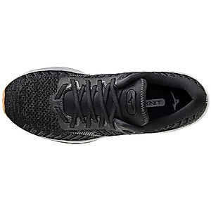 Mizuno Men's Wave Rider 24 WAVEKNIT Running Shoe, Black-Dark Shadow, 10 D US