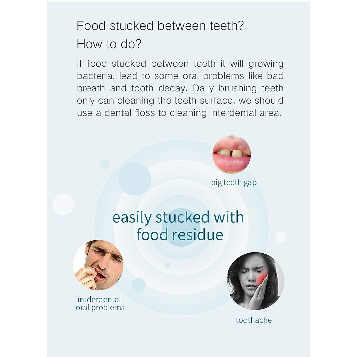 Flossers,Dental Floss,Floss Picks,Dental Floss Picks,YIMART 100pcs Dental Floss Flosser Picks Toothpicks Teeth Stick Tooth Cleaning Interdental Brush Dental Floss Pick Oral Hygiene Care (100 Count)