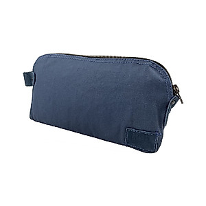 Hide & Drink, Large All Purpose Dopp Kit Utility Bag, Waxed Canvas, Handmade, Blue Mar