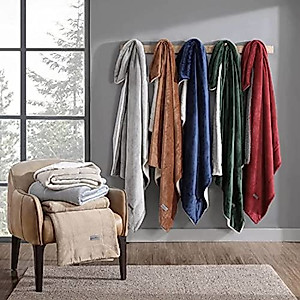 Eddie Bauer Ultra-Plush Collection Throw Blanket-Reversible Sherpa Fleece Cover, Soft & Cozy, Perfect for Bed or Couch, Smoke Grey
