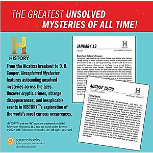 2023 History Channel Unexplained Mysteries Boxed Calendar: Inexplicable Events, Strange Disappearances, Baffling Phenomena (Daily Desk Gift for True Crime Fans)