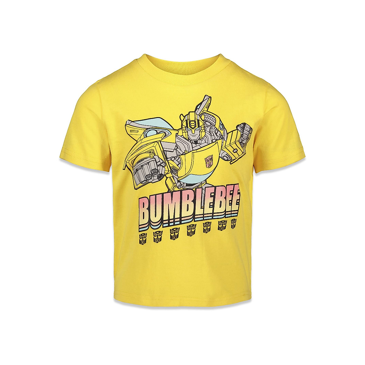 Transformers Optimus Prime Bumblebee Megatron Little Boys 3 Pack Graphic T-Shirts Red/Yellow/Black 7-8