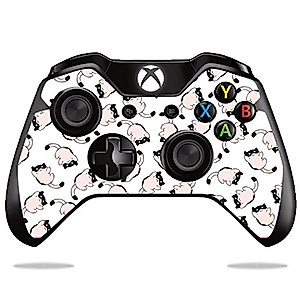 MightySkins Skin Compatible with Microsoft Xbox One or One S Controller - Raining Cats | Protective, Durable, and Unique Vinyl Wrap Cover | Easy to Apply, Remove, and Change Styles | Made in The USA