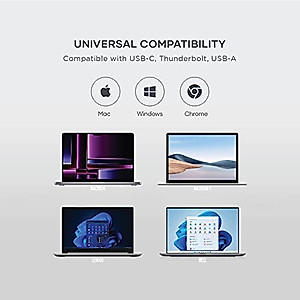 Satechi Triple 4K Docking Station, USB C Docking Station 14 in 1, with 100W PD, 2 DisplayPort, 3 HDMI, 4 USB C, USB-A, Gigabit Ethernet, and Audio Jack for MacBook, Windows