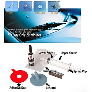 Antswish Windshield Repair Kit Cracked Glass Repair Kit to Fix Auto Glass Windshield Crack Chip Scratch