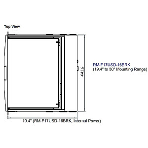 Crystal Image Technologies - Rackmount Monitor, 1920 X1080, 1U 17.3" LCD, VGA + HDMI Input Part#RM-F17USD-16BRK, 3 Year Warranty