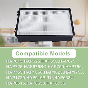 HAPF600D Filter Compatible with Holmes True HEPA Filter B Replace HAPF600 HAP615 HAP625 HAP650 HAP675RC HAP725 HAP750 HAP1625 HAP1650 HAP1725 HAP1750 Filters(4 Packs)