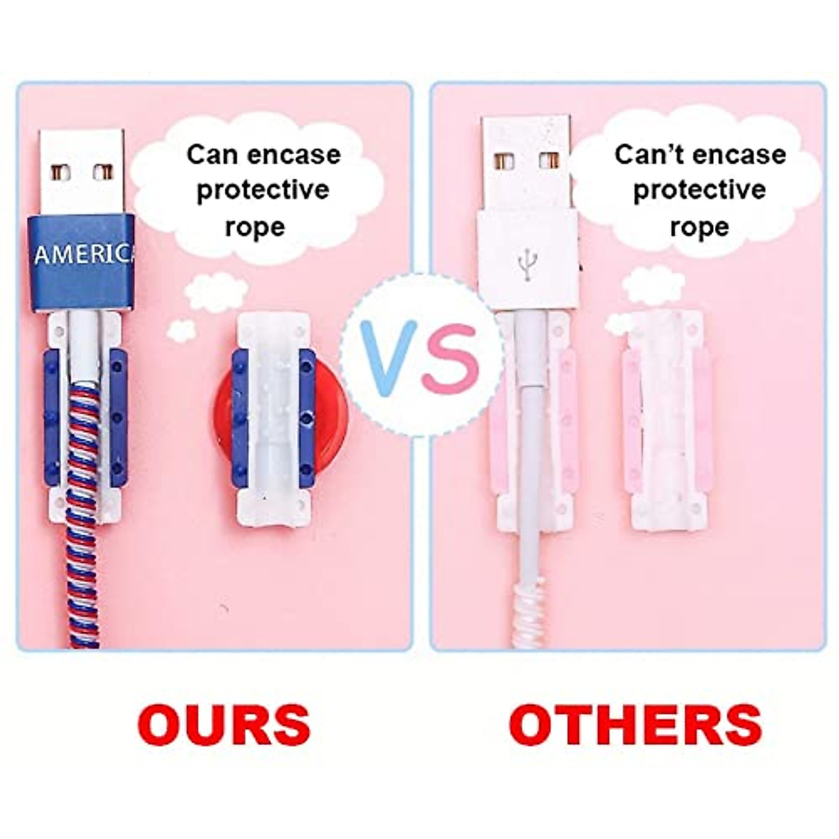 [2022 Advanced Styles]DIY Protector Stitch Set,Data Cable USB Charger Data Line Earphone Wire Saver Protector Compatible for iPhone 11 Pro Max XS XR X 7 8 Plus iPad iPod Series (Stitch)