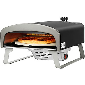 Q Pizza Gas Pizza Oven Portable Propane Pizza Oven with Automatic Rotating Stone for Outdoor Cooking, Portable Gas Pizza Oven For Outside Garden Backyard Party