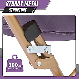 SFIHOME Foldable Oversized Moon Chair, Large Soft Lazy Cozy Comfortable Faux Fur Round Saucer Moon Chair for Teens and Adults, Purple