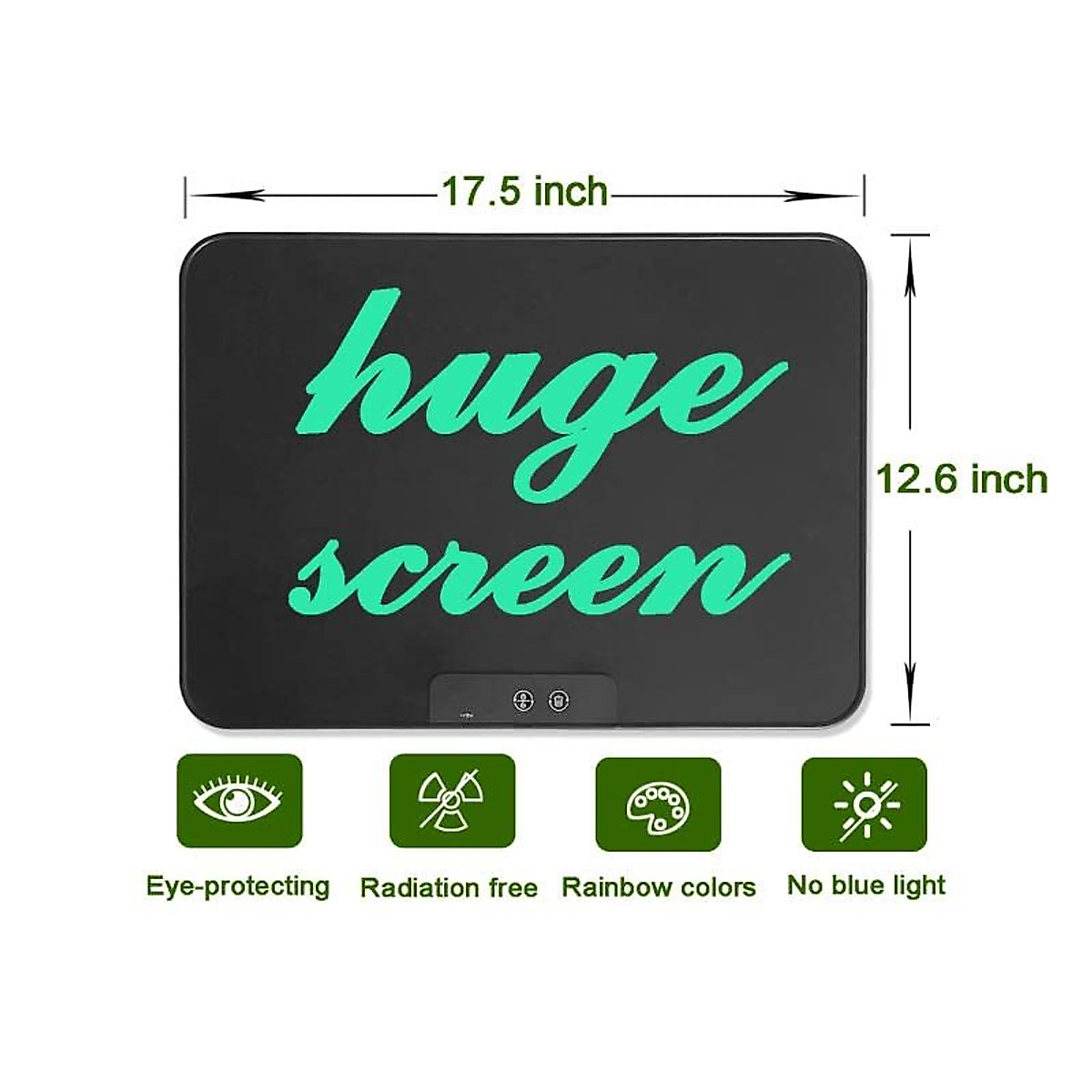 Huge LCD Writing Tablet 4 Adult & Kid, 22 Inch Standalone Bulletin & Message Board 4 Business & Home, Rechargeable Electronic Doodle & Drawing Pad with 2 Pens, Learning Toy, Holiday or Birthday Gift