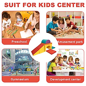 67i Foam Climbing Blocks for Toddlers 1-3 Toddler Climbing Toys Indoor Baby Foam Climbing Blocks Kids Soft Play Climbing and Crawl Activity Playset Foam Building Blocks with Slide Play Gym (Assorted)