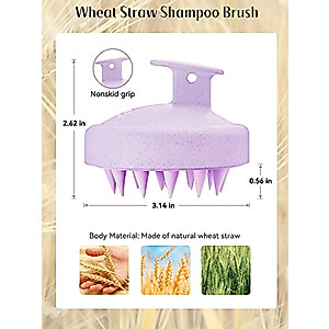 HEETA Scalp Massager Hair Growth, Soft Silicone Bristles to Remove Dandruff and Relieve Itching, Scalp Scrubber for Hair Care Relax Scalp, Shampoo Brush for Wet Dry Hair, Upgraded Material, Purple