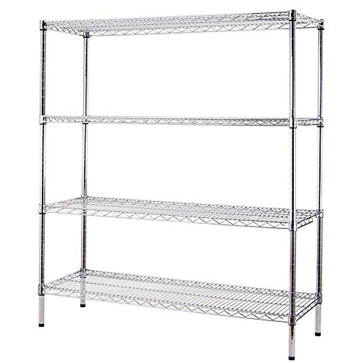 Regal Altair 14" Deep x 24" Wide x 74" High 4 Tier Chrome Wire Shelving Kit | NSF Commercial Storage Rack Unit