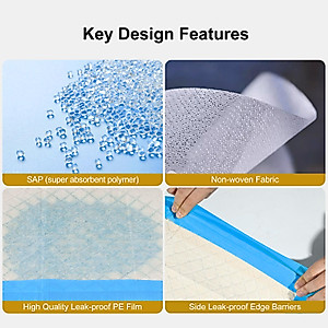 Gardner Pet Ultra Absorbent Thicker Dog Pee Pads Extra Large XL 28"x34" Leak-Proof Odor-Control Blue Puppy Training Pads Full Edge-Wrapping Pad for Dogs Dogs, Puppies, Doggie, Cats, Rabbits - 18 Ct